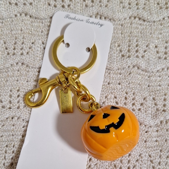 Accessories | Pumpkin Keychain With Gold Accents | Poshmark